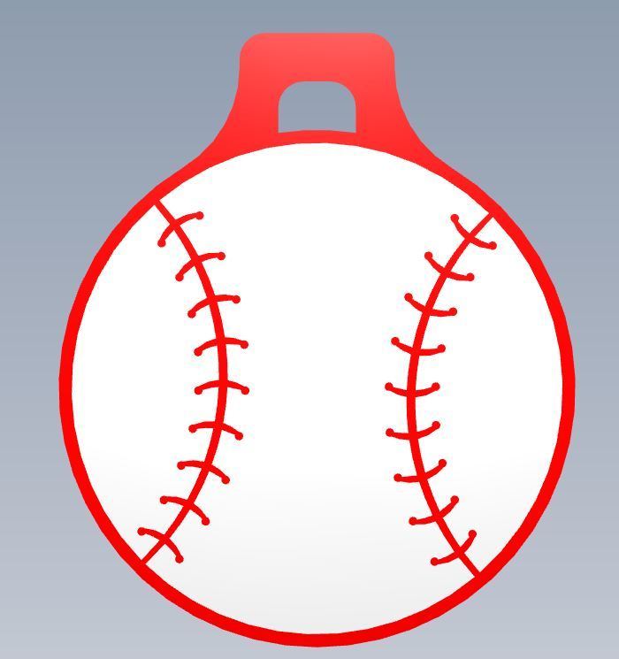 Free 3D file Customizable baseball keychain・3D print design to download ...