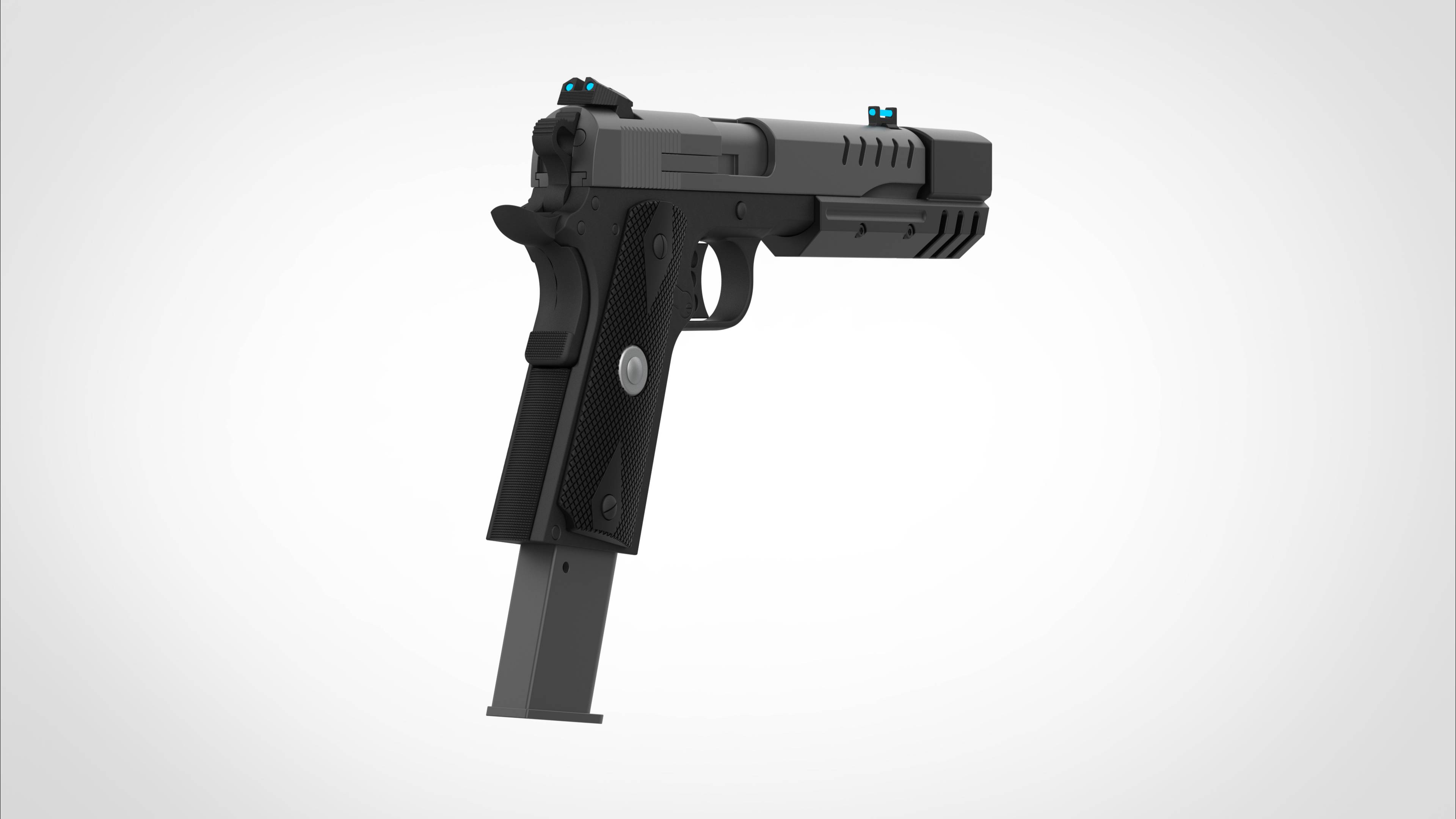 3D file Modified Remington R1 pistol from the game Rise of the Tomb ...