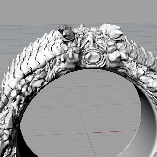Download free STL Skull ring demon ring jewelry 3D print model ・ Cults