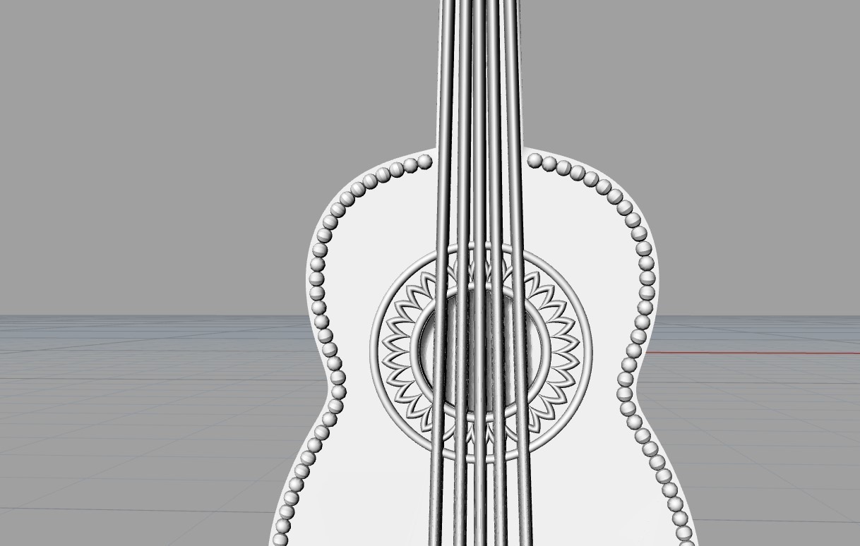 Free STL file Guitar pendant music jewelry 3D print model・3D printing ...