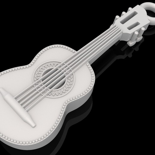 Download free 3D printer files Guitar pendant music jewelry 3D print ...