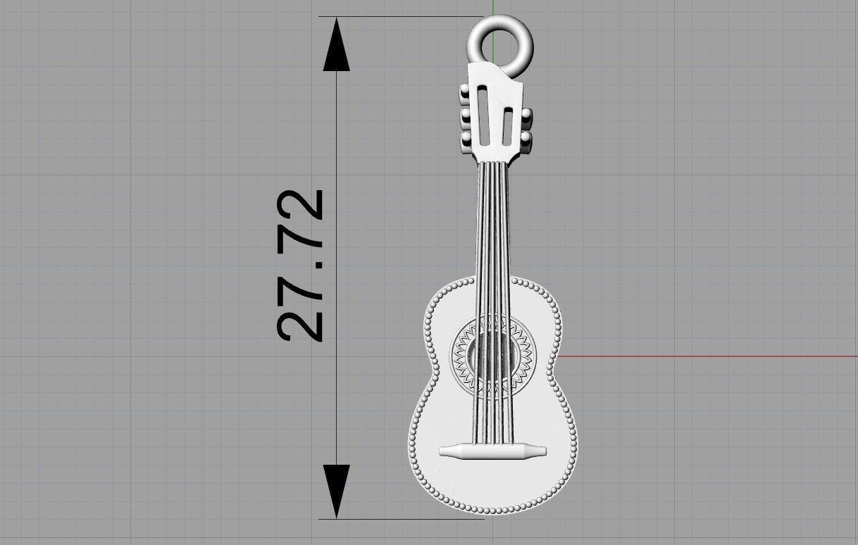 Free STL file Guitar pendant music jewelry 3D print model・3D printing ...