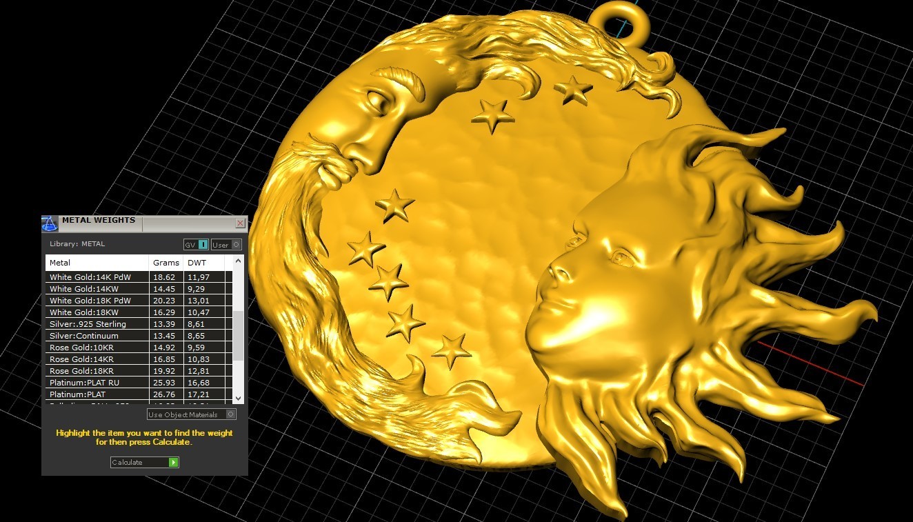 Free STL file Sun and moon man and woman meeting pendant medallion ...