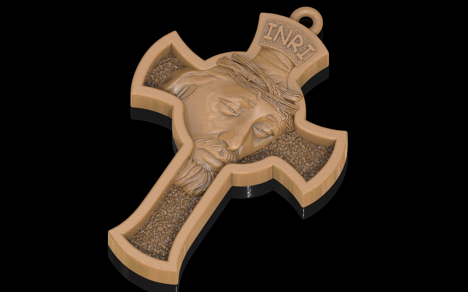 Free STL file Jesus Cross pendant medallion jewelry 3D print model ️・3D ...