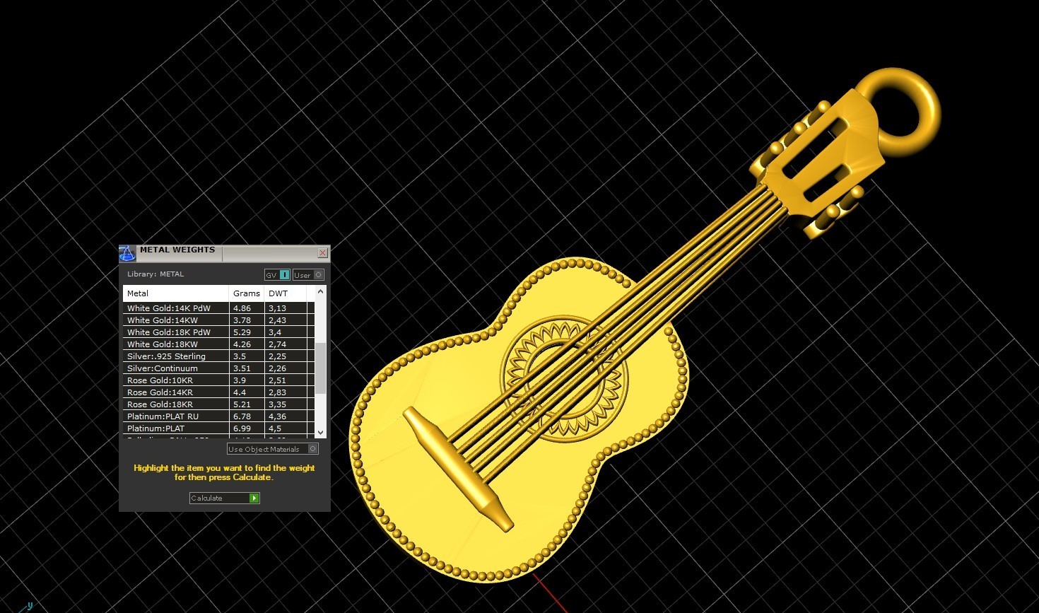 Free STL file Guitar pendant music jewelry 3D print model・3D printing ...