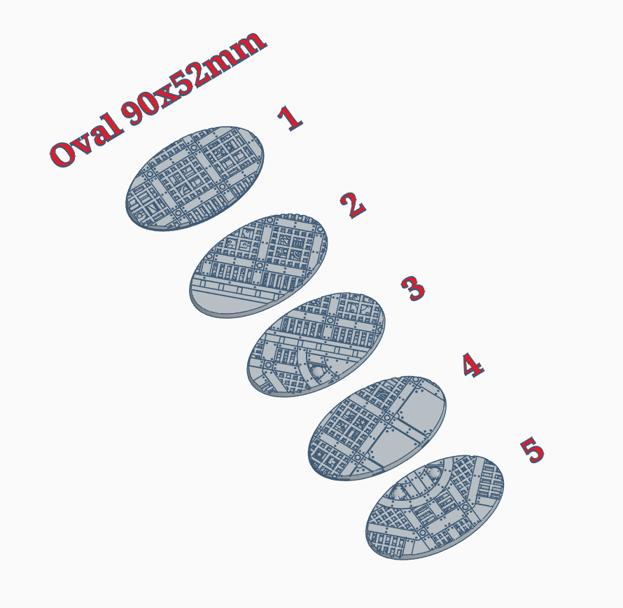 Free STL file Oval Bases "Walkway" 90x52mm 🎲・3D print design to ...