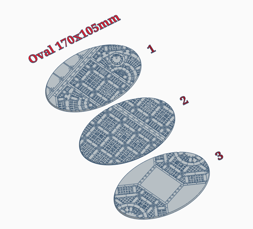 Free STL file Oval Bases "Walkway" 170x105mm・3D print design to ...