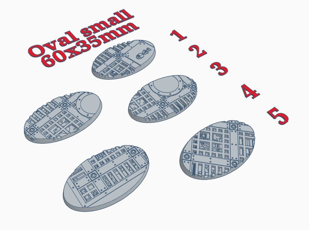 Free STL file Oval Bases "Walkway" 60x35mm ⚔・3D print model to download ...