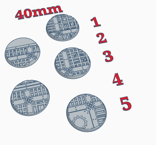 Archivo STL gratis Bases de 40mm "Sector Mechanicus" ⚔・Diseño ...