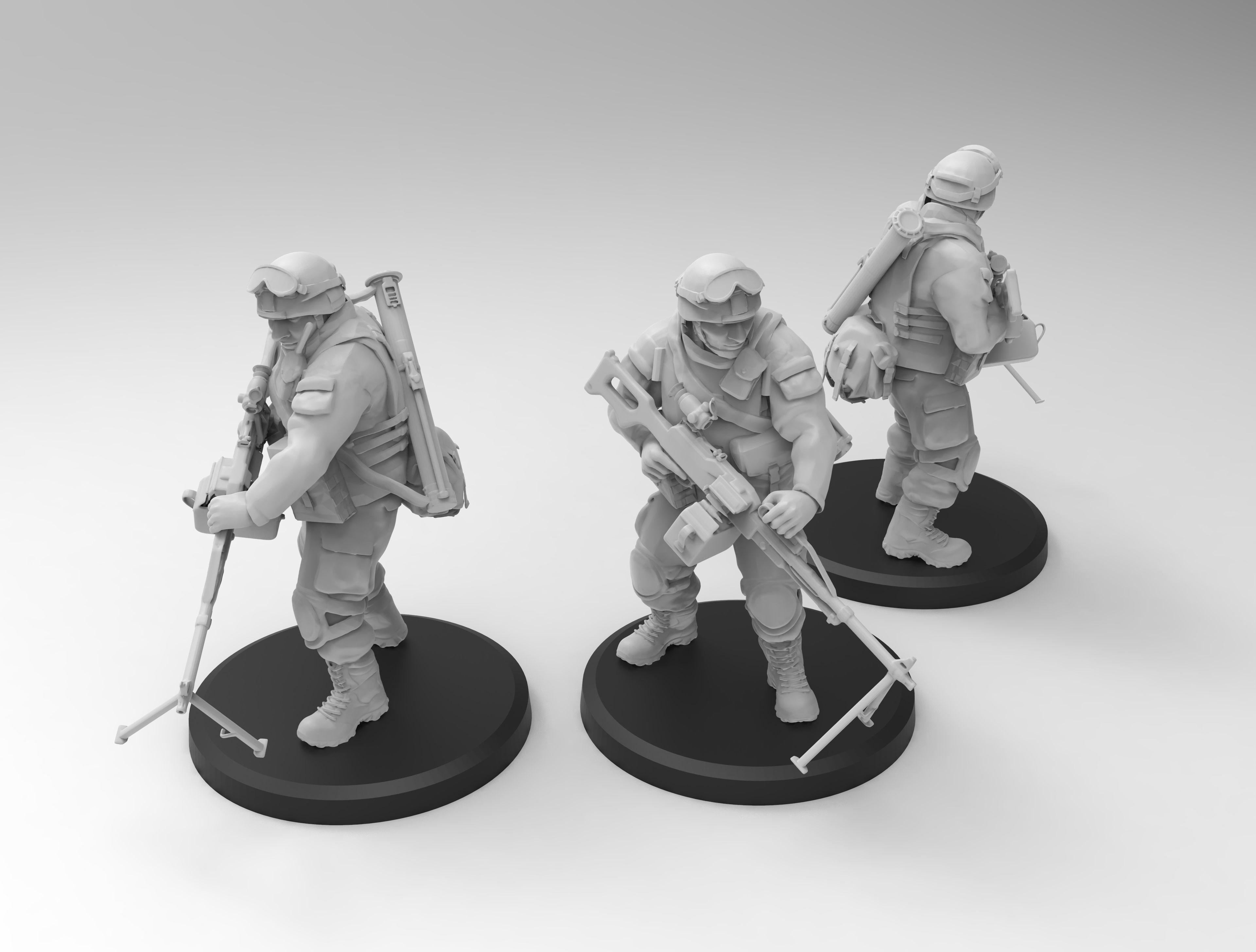 STL file Russian soldier of the modern period (PKP Pecheneg machine gun ...