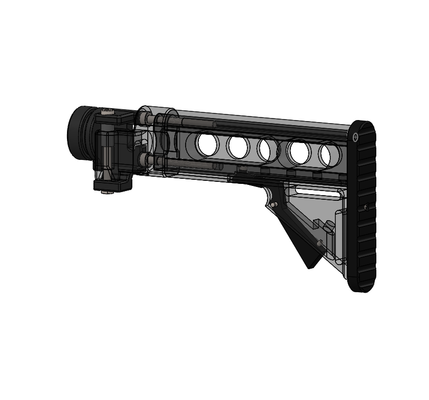 3D file LR300 Style Airsoft Stock 🔫・3D printable model to download・Cults