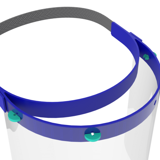 Download free 3D printer templates Face Shield covid-19 with clips (4 ...