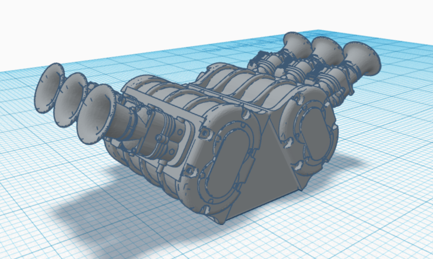 STL file twin-supercharger intake・3D printable model to download・Cults