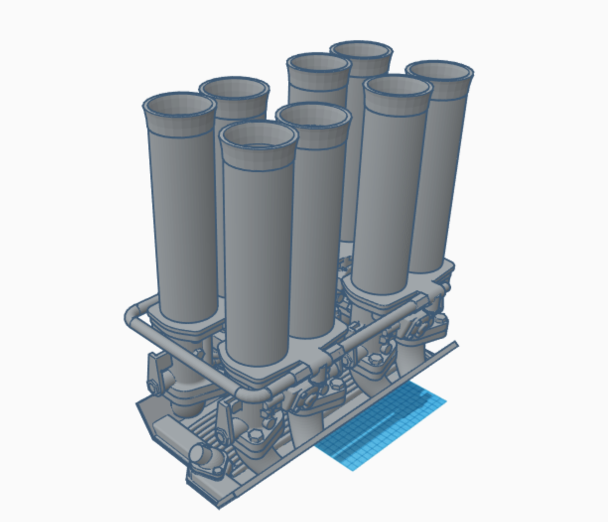 STL file quad Webber intake with air air trumpets 🚗・3D printable model ...