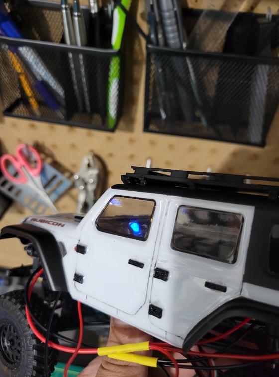 STL file Axial SCX24 Jeep Rubicon One Piece Interior with LED・3D ...