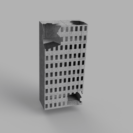 Download STL file Destroyed building, maquete, ruins • 3D printing ...