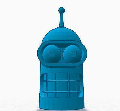 Archivo STL gratis ¡La cabeza de Bender!・Objeto de impresión 3D para ...