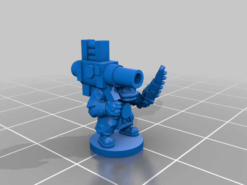 Free STL file Small scale Space Orcs with heavy weapons 🤏・Template to ...