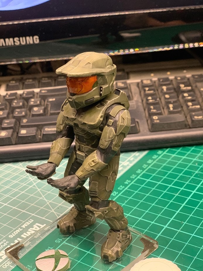 3D printer Master chief holder • made with Elegoo Mars・Cults
