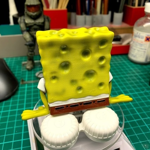 3D printed SpongeBob (Easy print no support) • made with Elegoo Mars ...