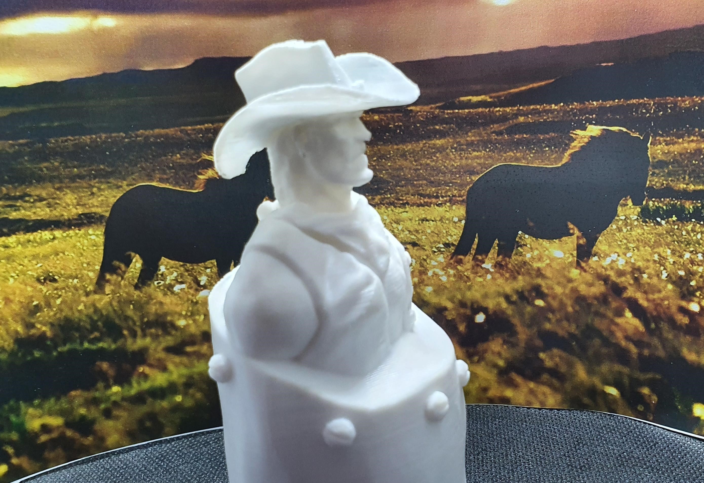 STL file Cowboy bust Ornament・3D printing model to download・Cults