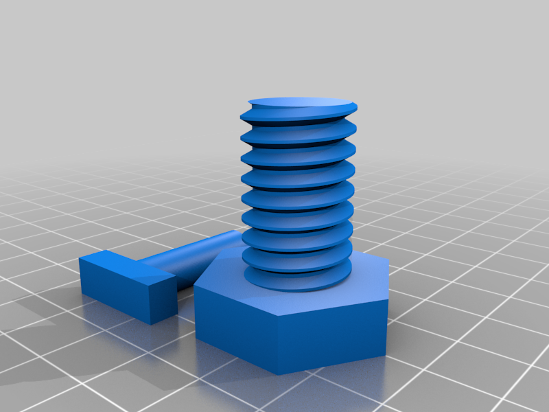 Download free STL file Stronger Bolt design (and this is usable in many ...