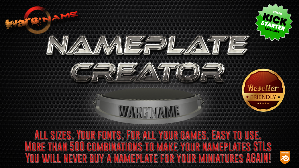 STL file BLOODBOWL 2020 NAMEPLATES NECROMANTIC HORROR (includes ...