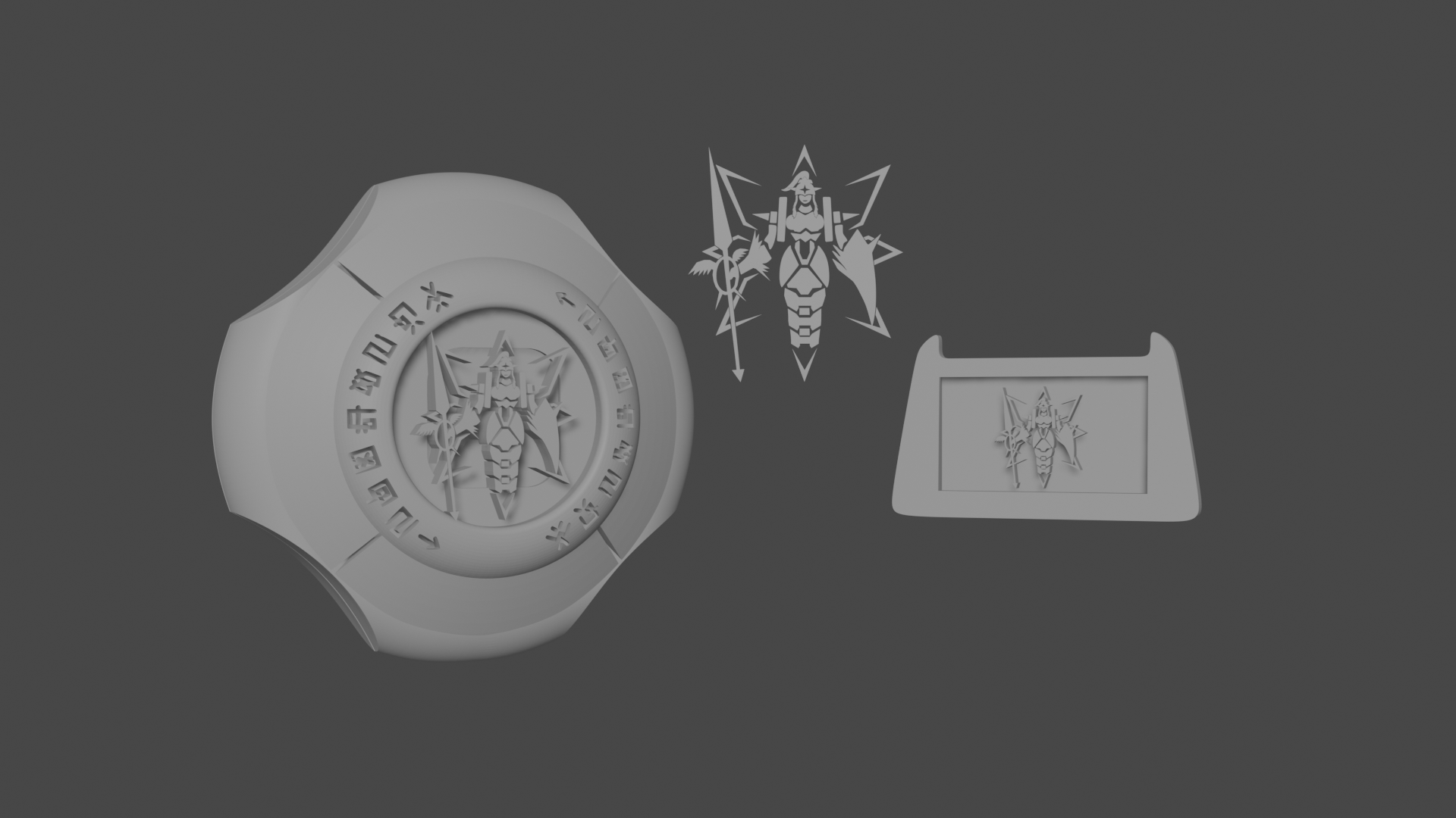 STL file Ophanimon 3d model digivice crest emblema stl digimon・3D print ...