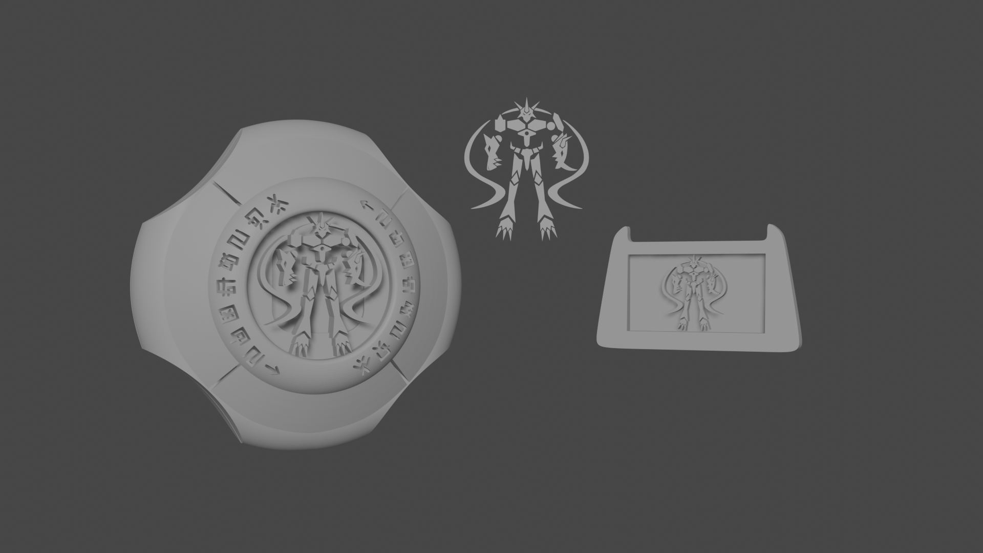 STL file Omegamon Omnimon 3d model digivice crest emblema stl digimon ...