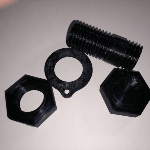 Download free STL file hollowed bolt key chain • 3D print object ・ Cults