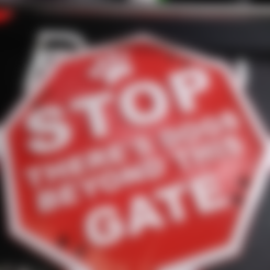 Download free STL file stop dogs sign • 3D print model ・ Cults