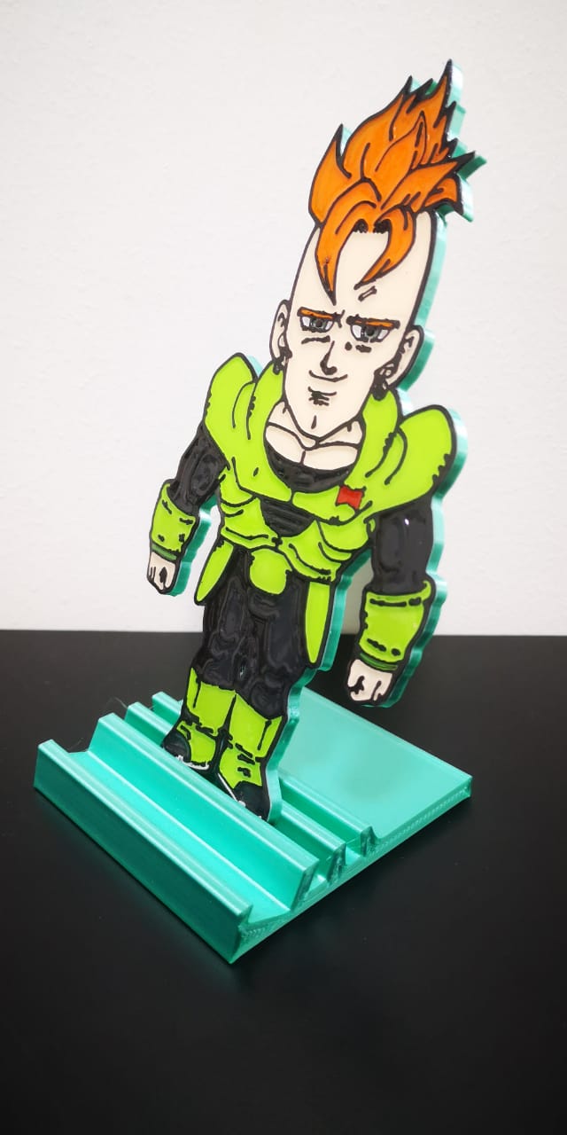 Archivo STL Soporte cel - Androide 16・Diseño para descargar y imprimir ...