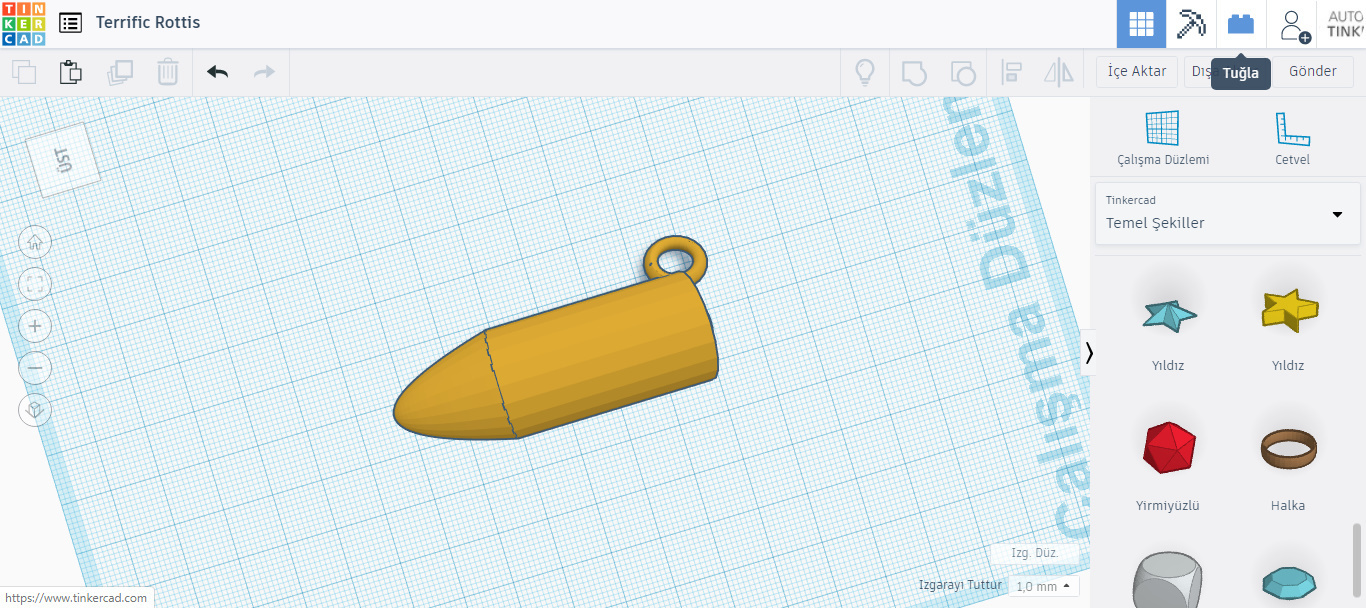 Free STL file bullet shaped key chain・3D printer design to download・Cults