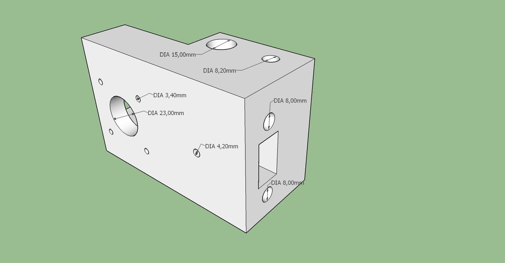 Archivo 3D gratis eje x de prusa i3 para prusa i2 con dimensiones ...