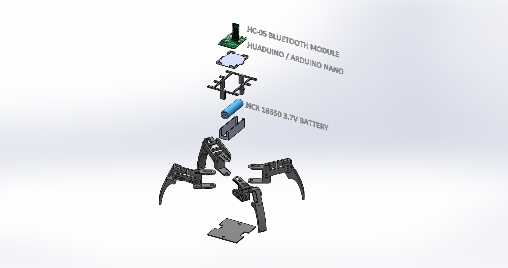 STL file Four legged spider robot 🕷️・Design to download and 3D print・Cults