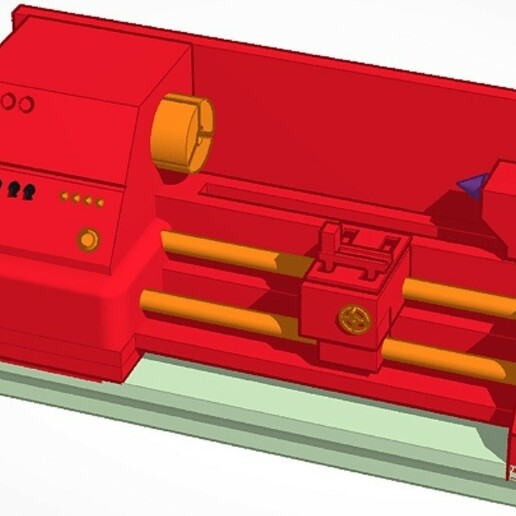 Download STL file Industrial Lathe • 3D printer model ・ Cults