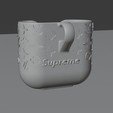 Download STL file Supreme Airpod Case • 3D print model ・ Cults