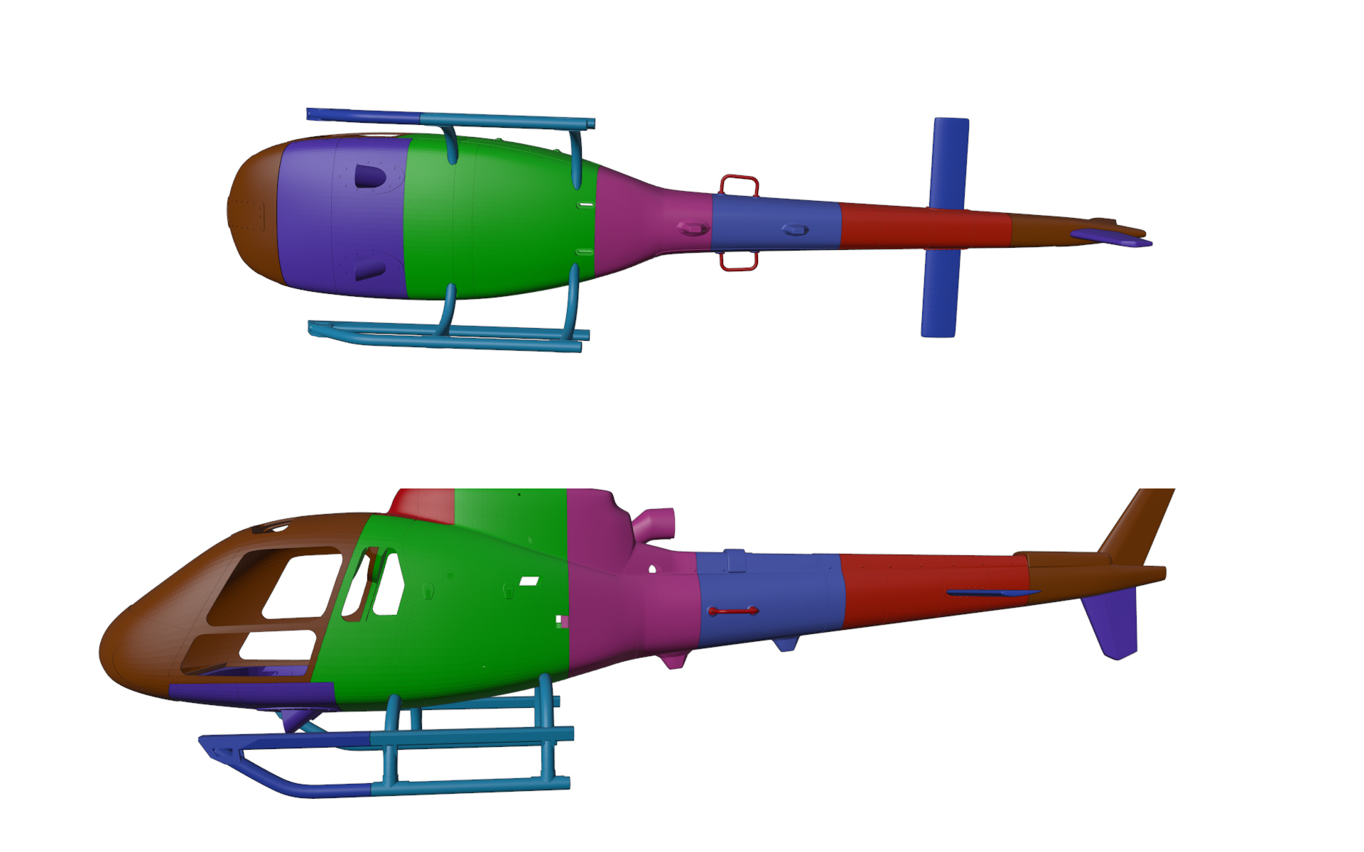 Free STL file Eurocopter AS350 Ecureuil (RC helis 500) Test files・3D ...