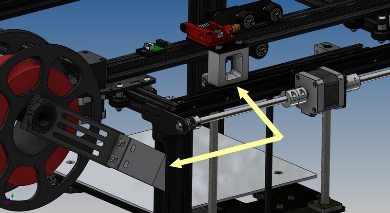 STL file Ender 5 / Extruder displacement / PTFE shortening / Coil ...