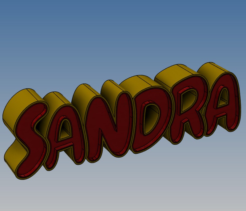 STL file SANDRA first name relief deco・3D print model to download・Cults