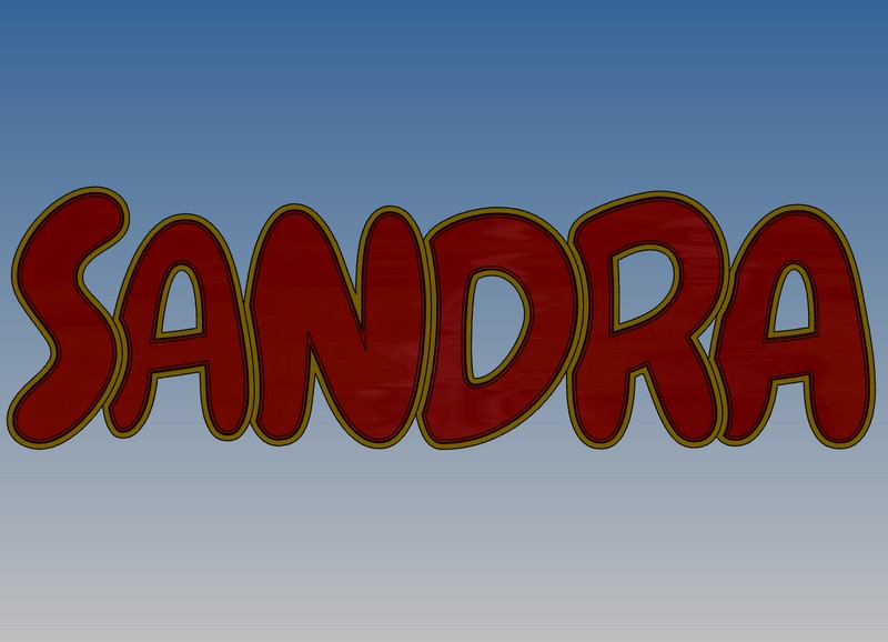 STL file SANDRA first name relief deco・3D print model to download・Cults