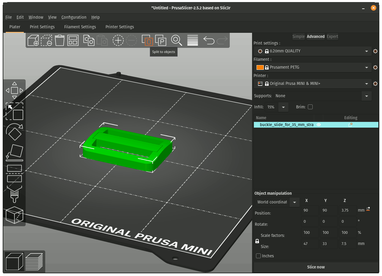 Free 3D file Parametric buckle slide・Model to download and 3D print・Cults