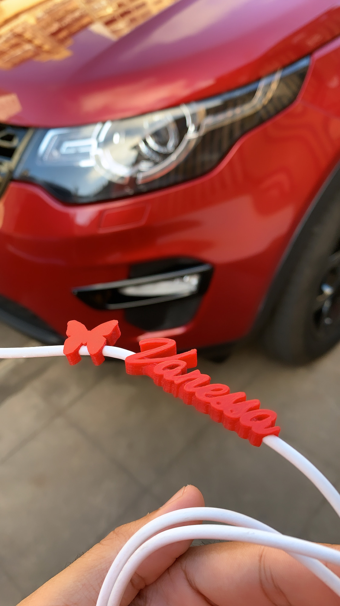 STL file IOS Cable Tag Butterfly・3D print object to download・Cults