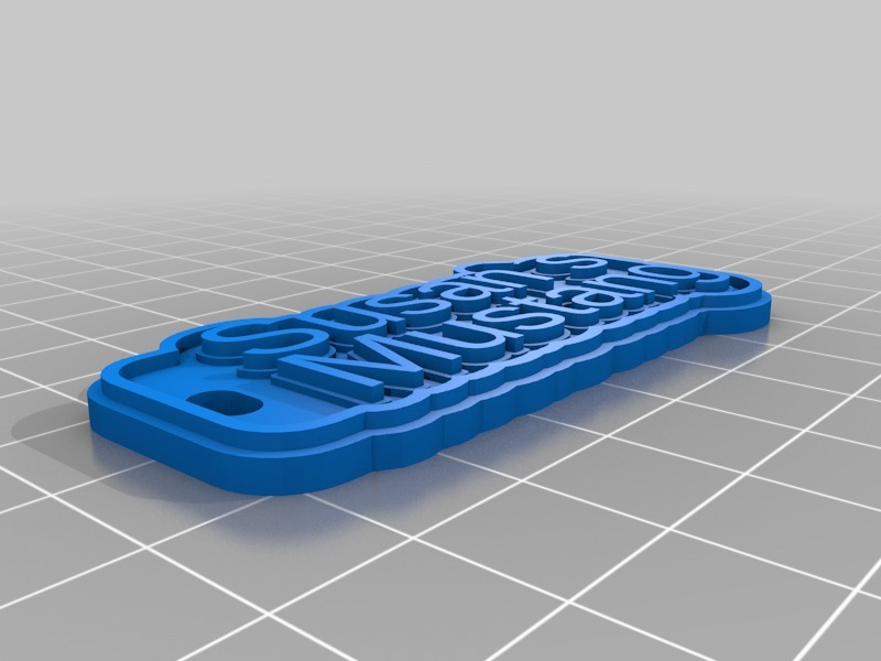 Free 3D file Susans Mustang Keychain・3D printer design to download・Cults