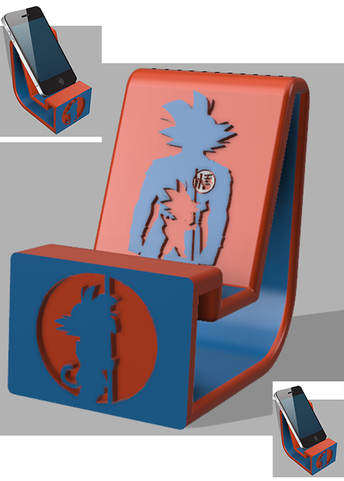 Free STL file Goku cell phone holder , Dragon Ball 📞・3D print design to ...