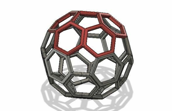 Archivo STL gratis Esfera Hexagonal y Pentagonal 👽・Modelo para ...