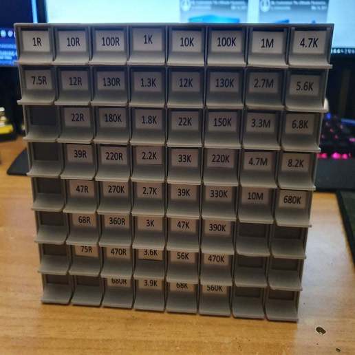 Download free 3D printing models resistor storage drawers ・ Cults