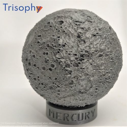 Planet Mercury Elevation Map