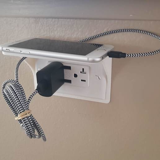 Download 3D print files Phone Outlet Shelve Charger ・ Cults