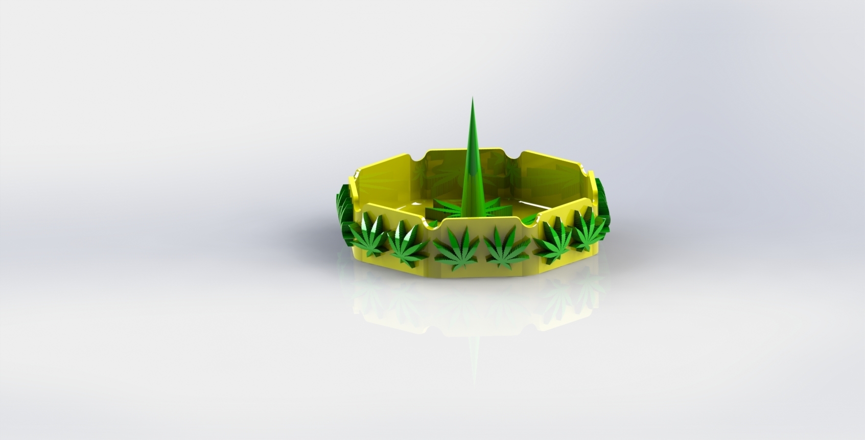 STL file Marijuana 420 Ash Tray with Poker 🃏・3D print object to ...